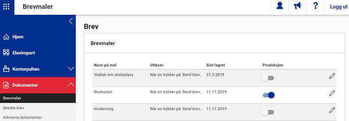 Redigere brevmaler – Vigilo Skole